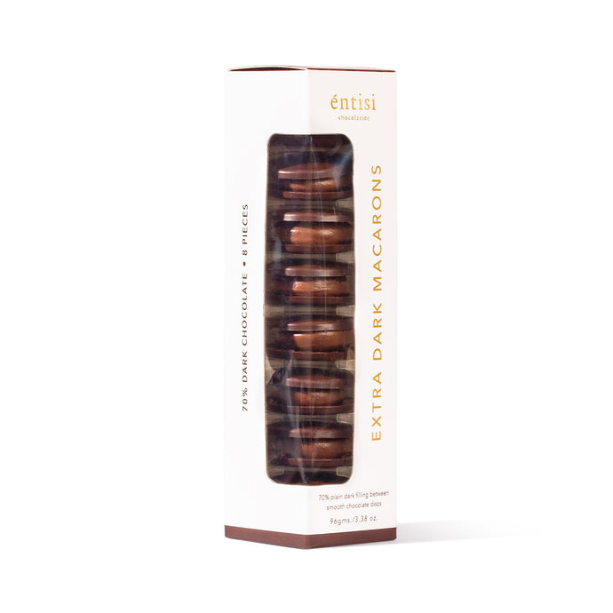 Extra Dark Chocolate Macarons (8 Pcs) – éntisi